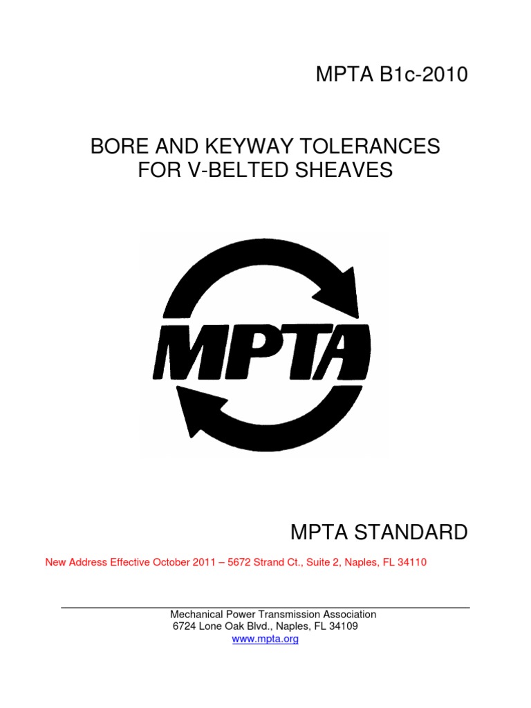 Bore and Keyway Tolerances Standard | PDF | Engineering Tolerance ...