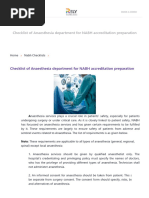 Pre-Anesthesia Safety Checklist | PDF | Anesthesia | Clinical Medicine