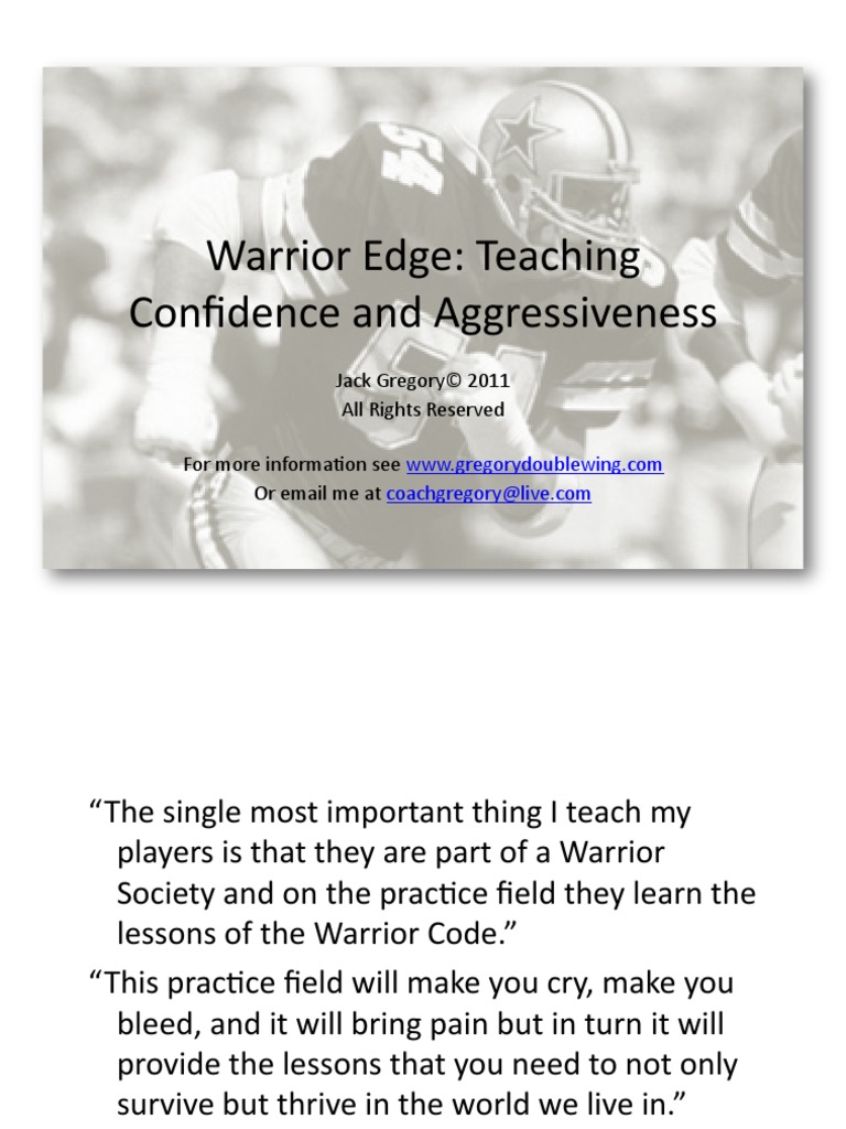 Warrior Edge: Teaching Confidence and Aggressiveness | PDF | Sports
