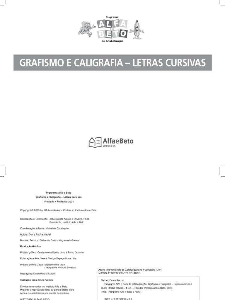 Grafismo - Letras Cursivas - Revisão2021 - v2. | PDF