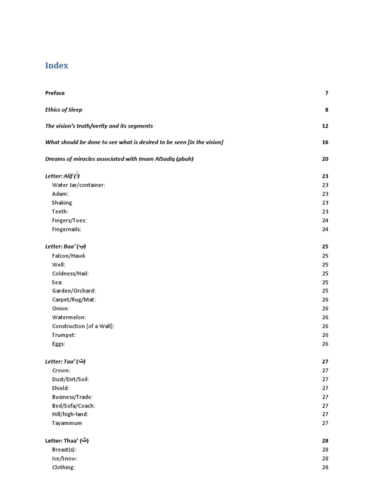 Imam Jafar Al-Sadiq - Book On Dream Interpretation (English) Complete ...