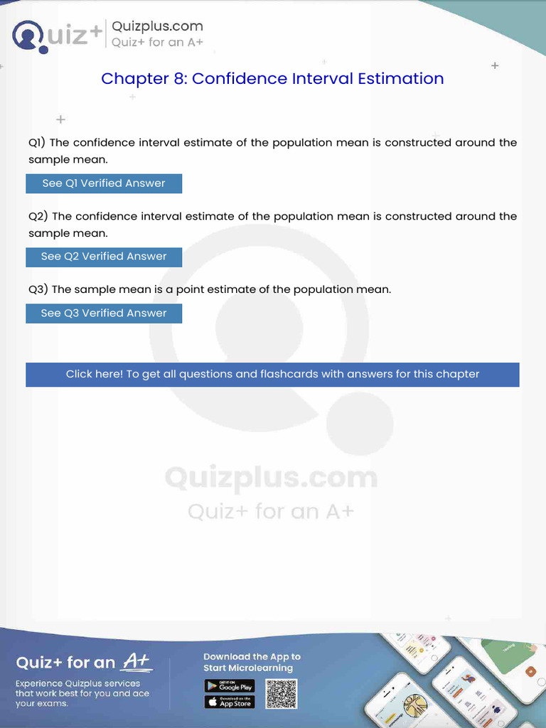 The Confidence Interval Estimate of The Population Mean Is Constructed ...
