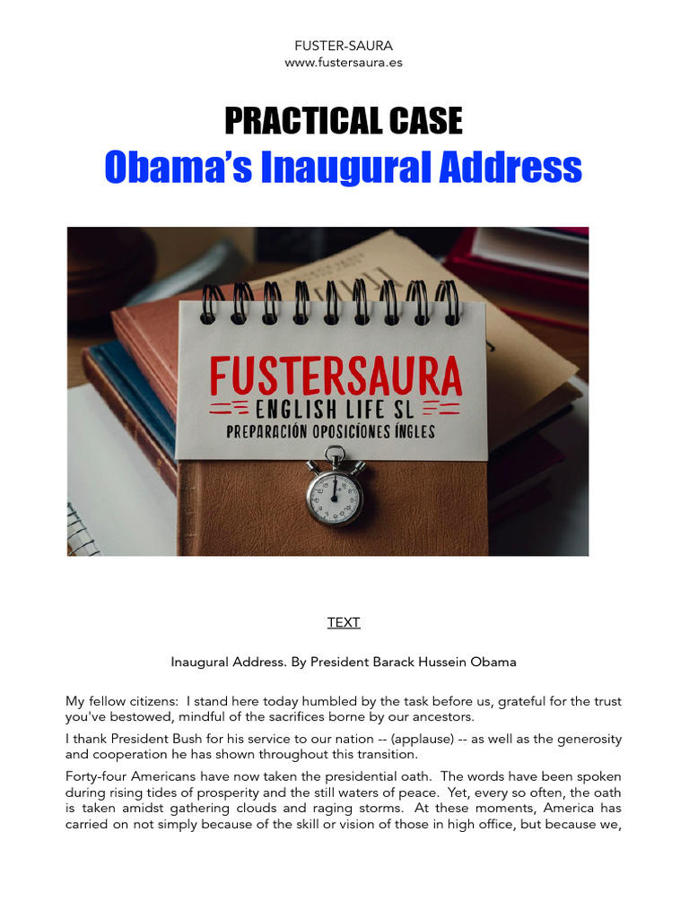 INAUGURAL ADDRESS Text and Questions 24-25 | PDF