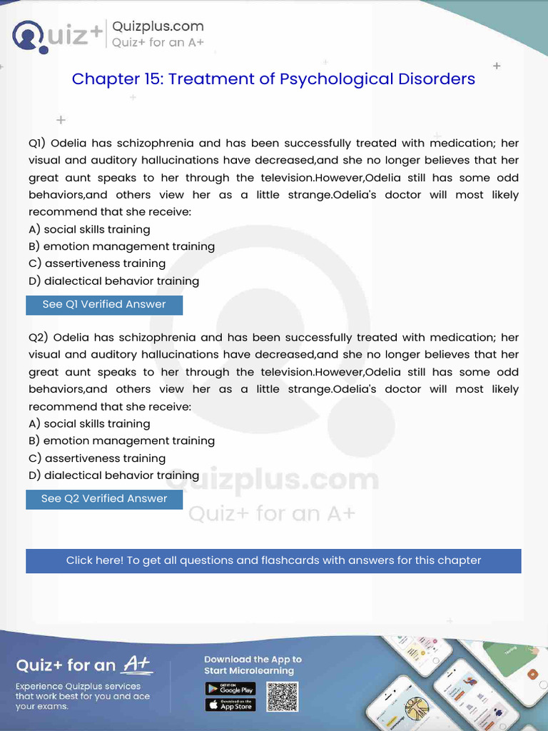 Odelia Has Schizophrenia and Has Been Successfully Treated With ...