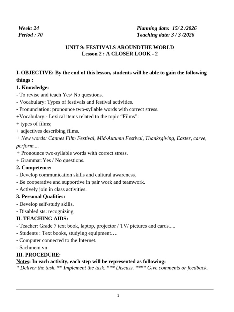 Unit 9 - Lesson 2 | PDF | Question | Verb
