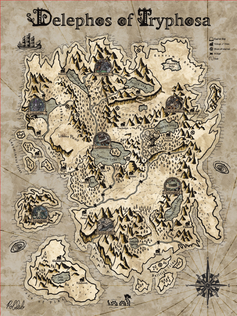 Tryphosa Stylized Map Poster Letter Sheet | PDF