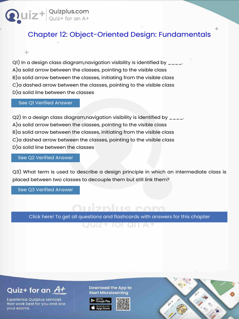 In A Design Class Diagramnavigation Visibility Is Identified by | PDF
