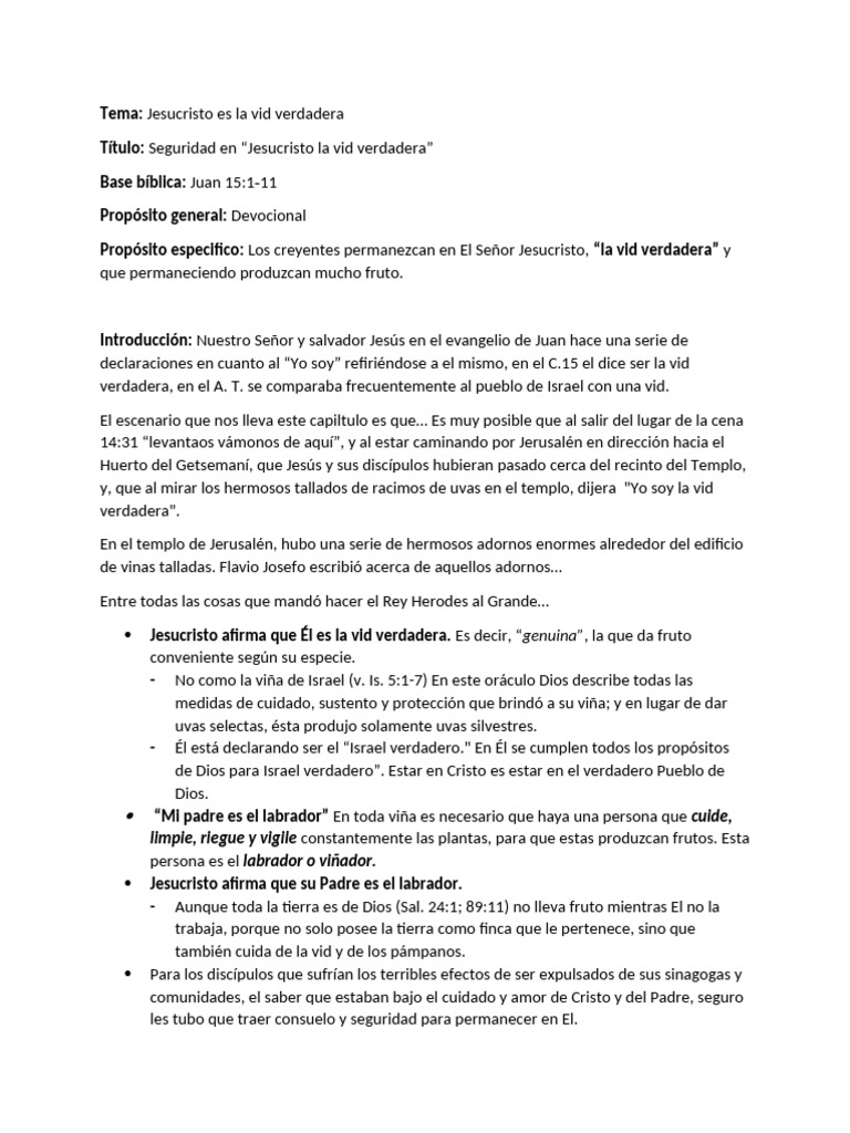 La Vid Verdadera | PDF