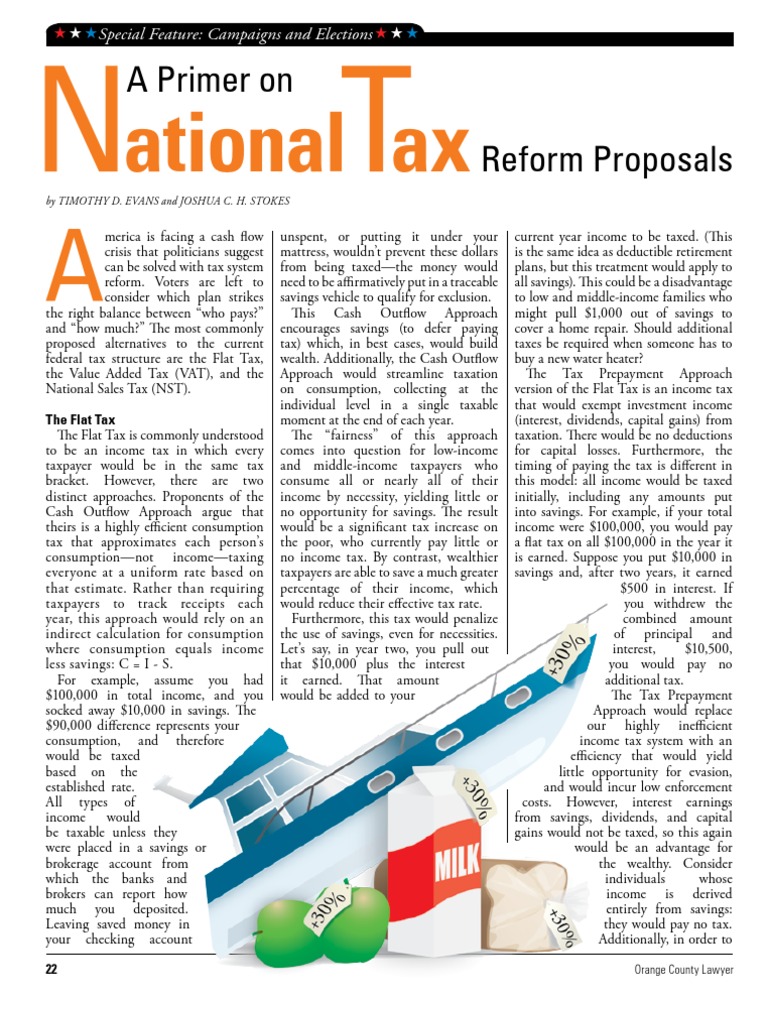 Tax Reform Proposals Explained | PDF | Flat Tax | Value Added Tax