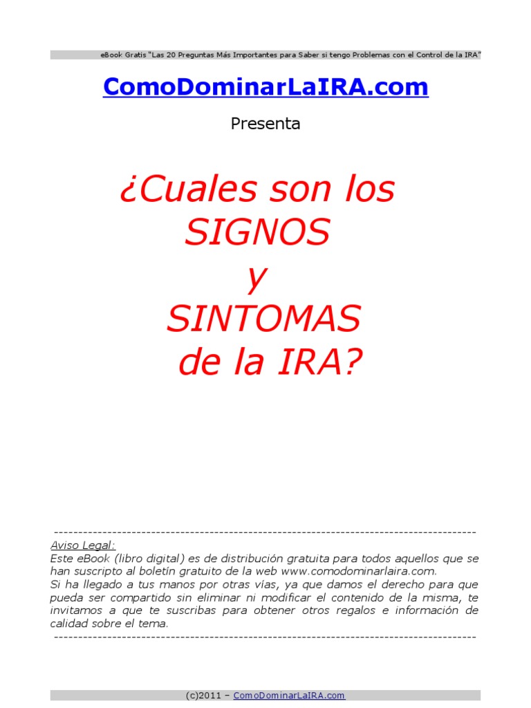 Signos y síntomas de la ira | PDF | Ira | Conceptos psicologicos