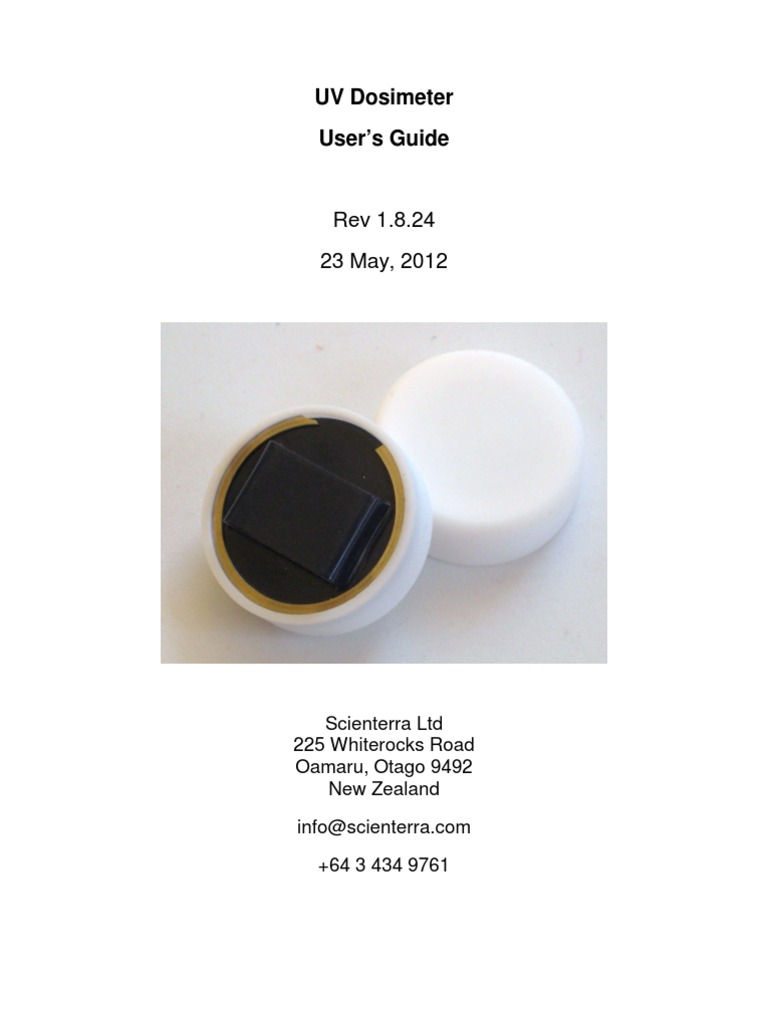 UV Dosimeter Manual - v08 | PDF | Ultraviolet | File Format