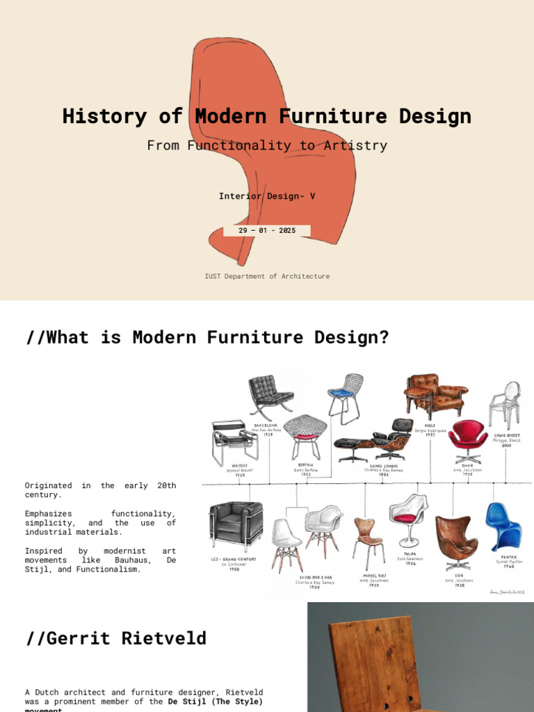 History of Modern Furniture Design | PDF | Chair | Furniture