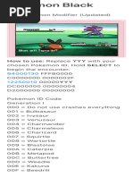 Pokemon Ultra Violet Cheat Codes Guide | PDF | Mythopoeia | Video Games