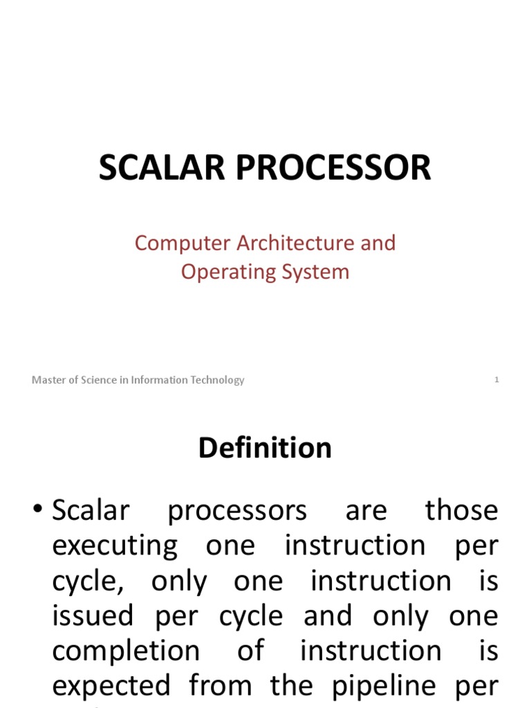 Scalar Processor Report To Print | PDF | Instruction Set | Central Processing Unit