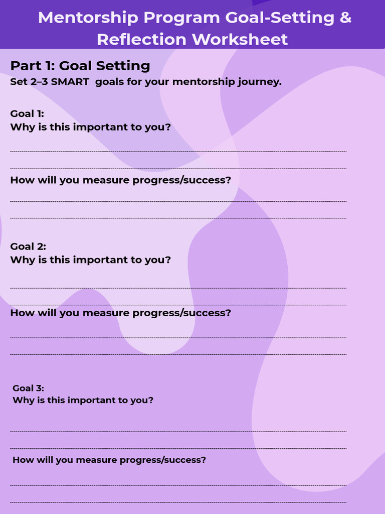 Goal-Setting & Reflection Worksheet | PDF