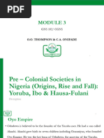 JSS 1 History Notes: Kanem-Borno & Oyo | PDF