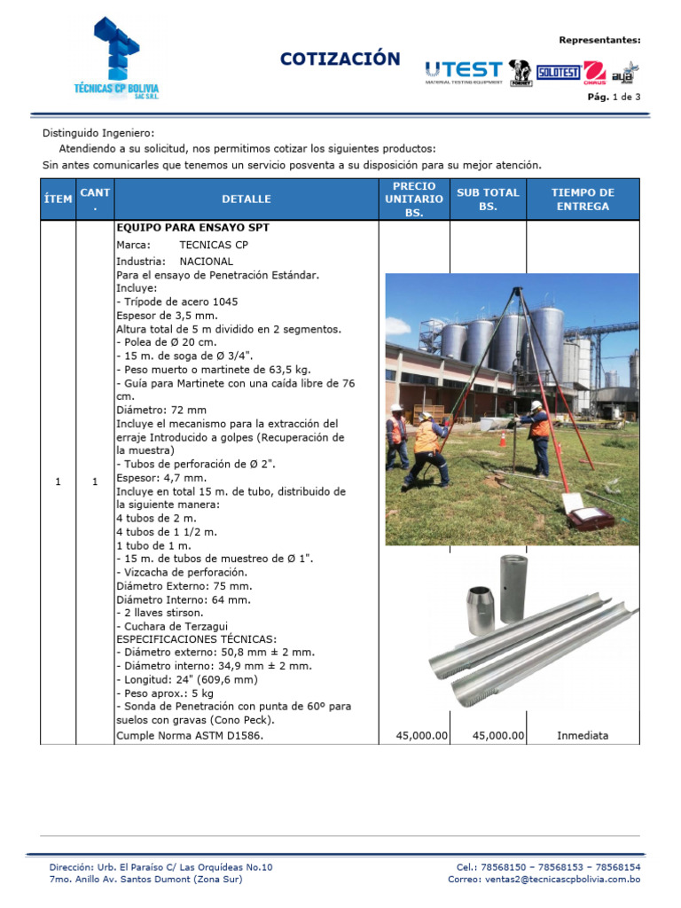 Equipo Spt | PDF