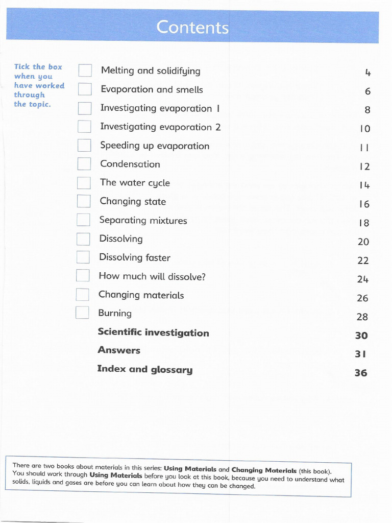 Changing Materials ALL in ONE | PDF