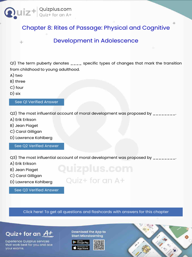 The Term Puberty Denotes Specific Types of Changes That Mark The ...