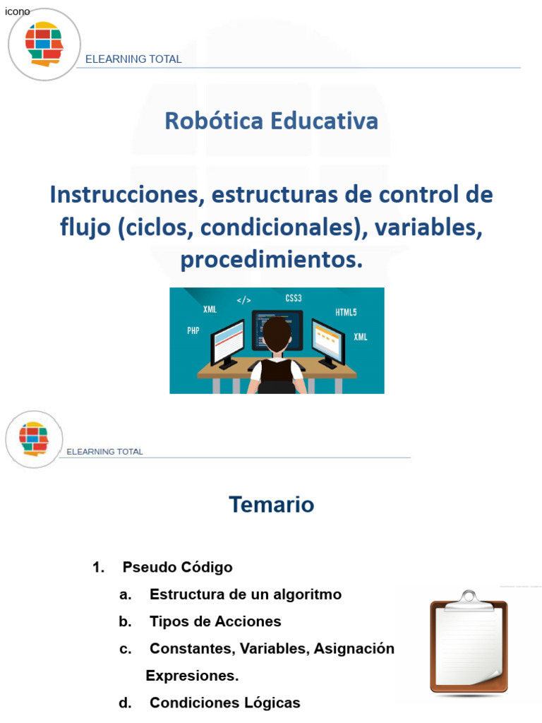 Instrucciones, Estructuras de Control de Flujo (Ciclos, Condicionales ...