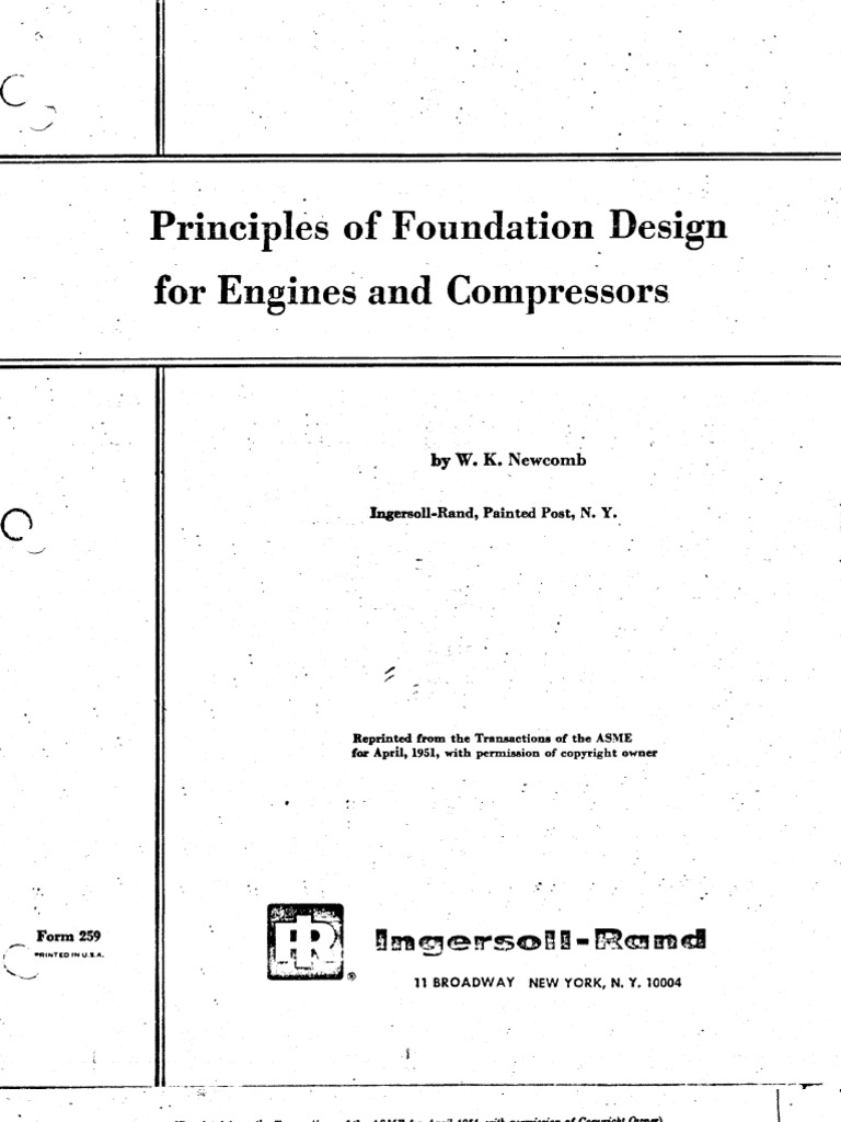 Foundations For Compressors | PDF