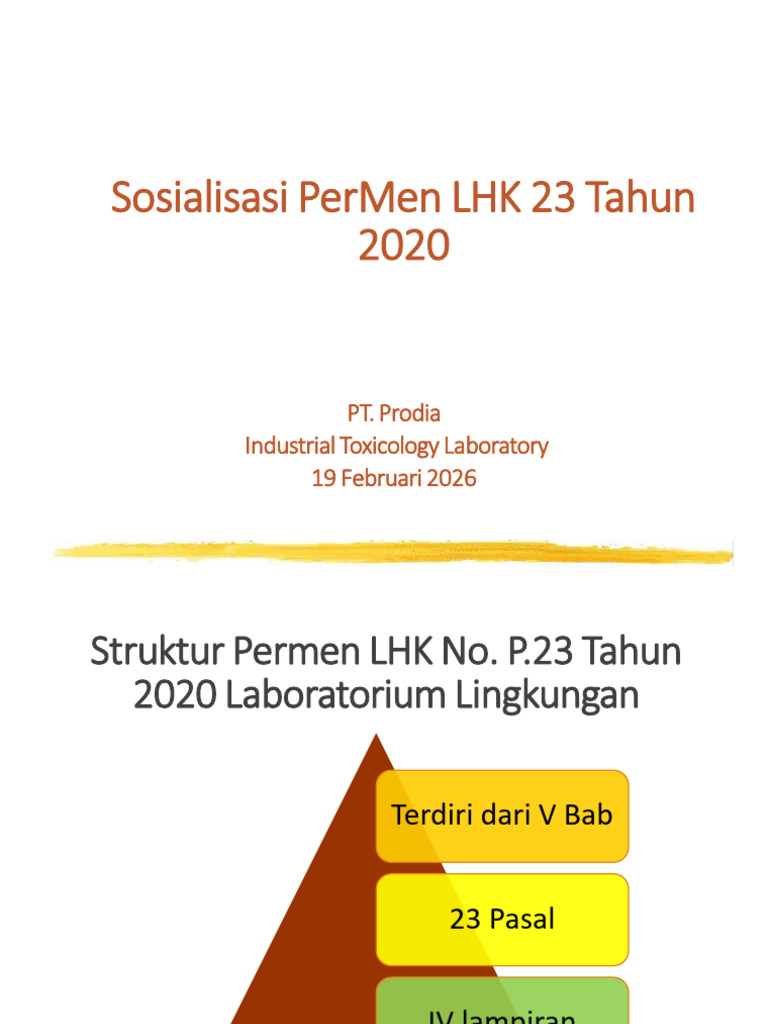 Sosialisasi Permen LHK 23 2020 - 19 Feb 2026 | PDF