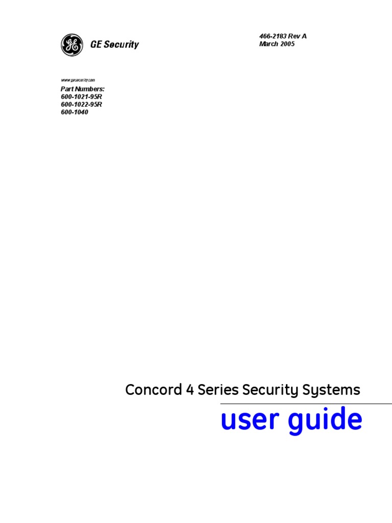 Concord v4.0 User Manual | PDF | Security Alarm | Electrical Connector