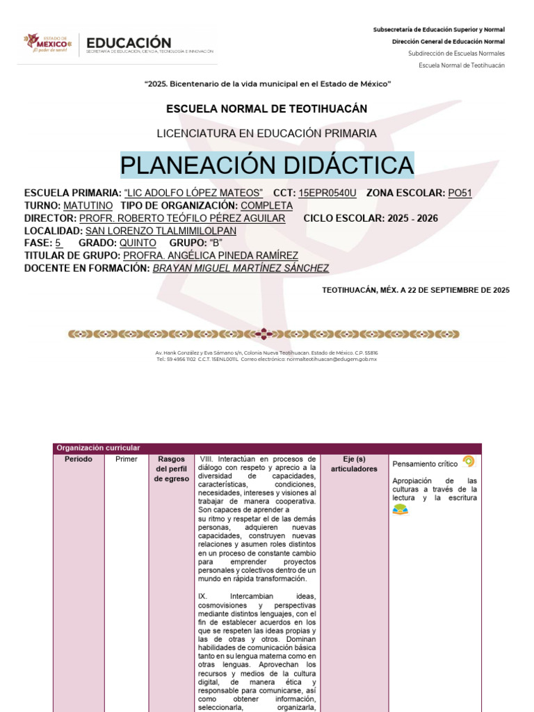 PLANEACION PROYECTO 1-Brayan Miguel Martinez Sanchez (2) | PDF | Salón de clases | Evaluación