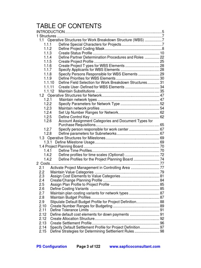 SAP PS Configuration | PDF | Software | Computing