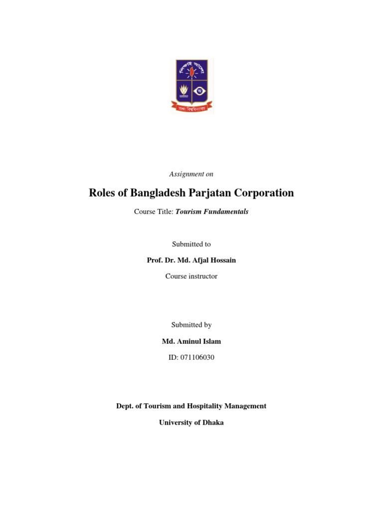 Overview of Bangladesh Parjatan Corporation | PDF | Bangladesh | Tourism