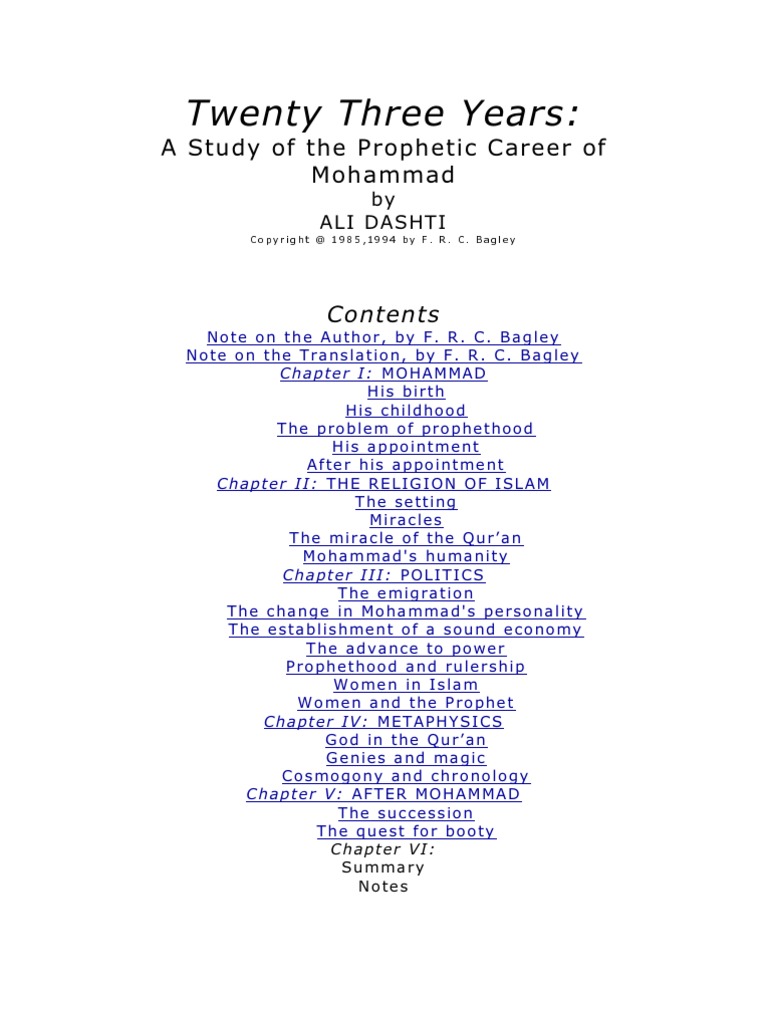 Twenty-Three Years of Muhammad | PDF | Business | Foreign Language Studies