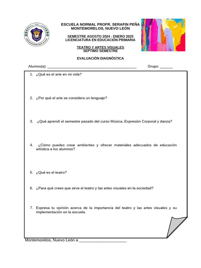Diagnostico y Expectativas Teattro y Artes Visuales | PDF