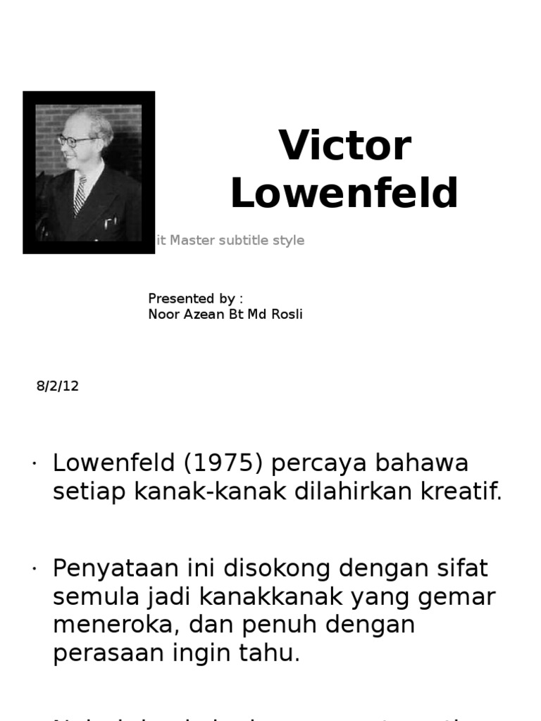 Teori Perkembangan Kreativiti Viktor Lowenfeld | PDF