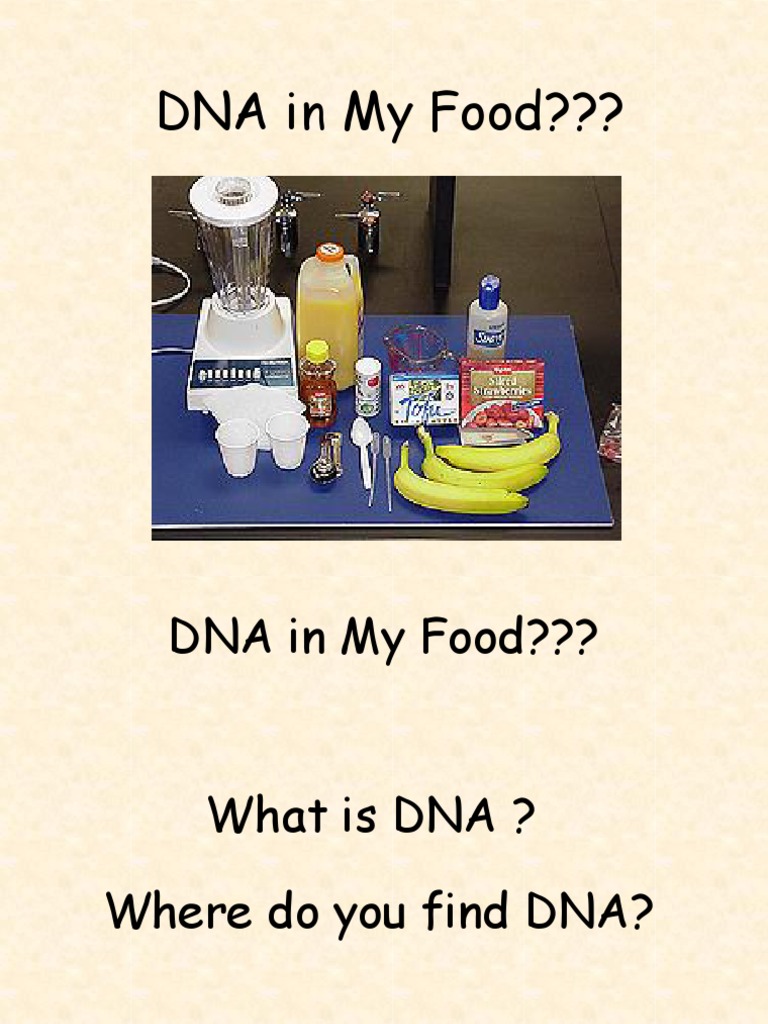 DNA in My Food?: An Instructional Guide to Extracting Banana DNA | PDF ...