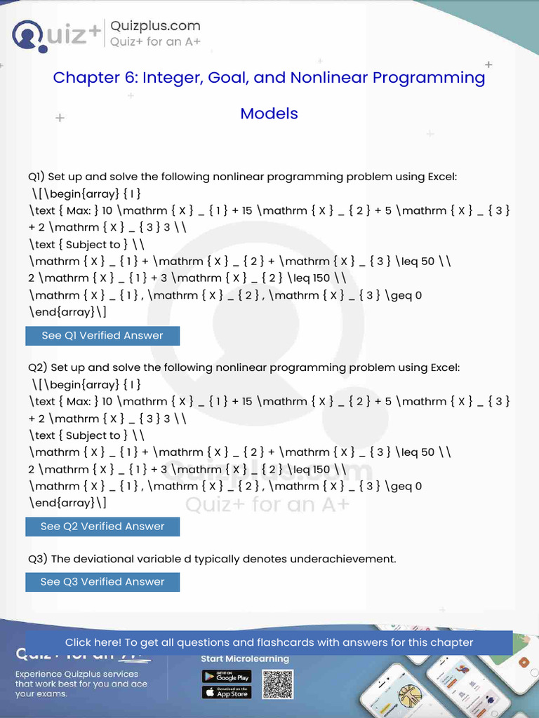 Set Up and Solve the Following Nonlinear Programming Problem Using Excel Beginarray L Text Max ...