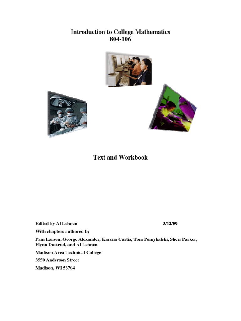 Intro College Math Text | PDF | Fraction (Mathematics) | Multiplication