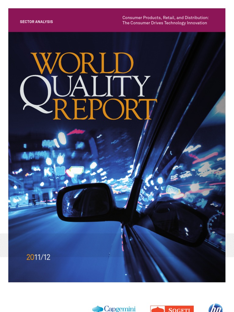 World Quality Report Consumer Products Retail and Distribution Sector ...