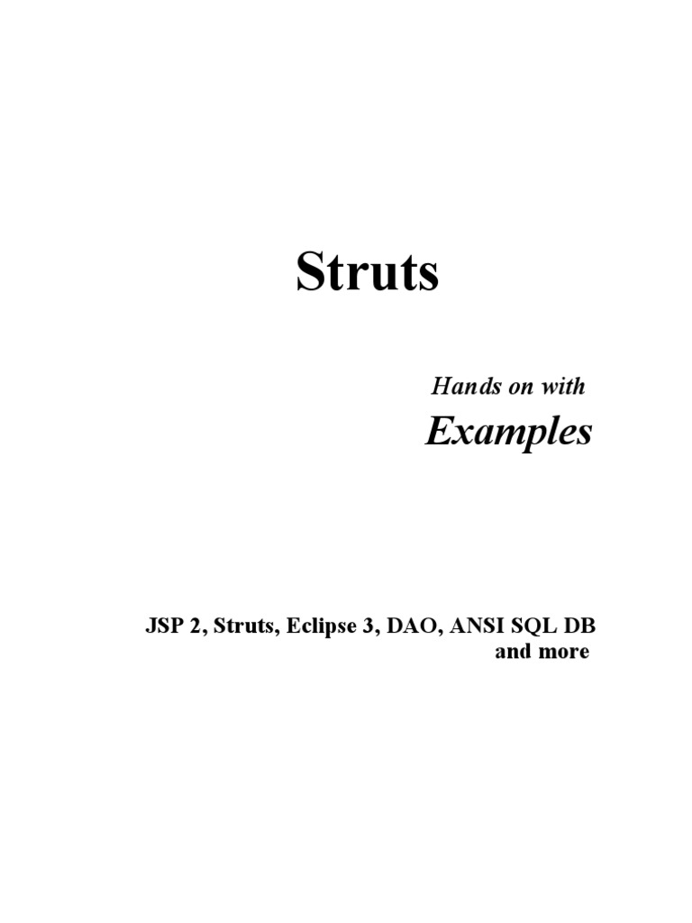 Struts Tutorial Descargar Gratis Pdf Java Server Pages Java Programming Language 9617