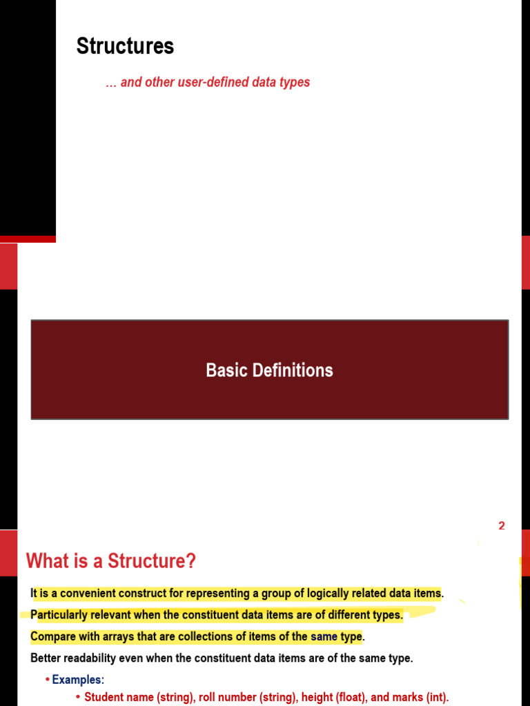 12-Structures Part 1 | PDF