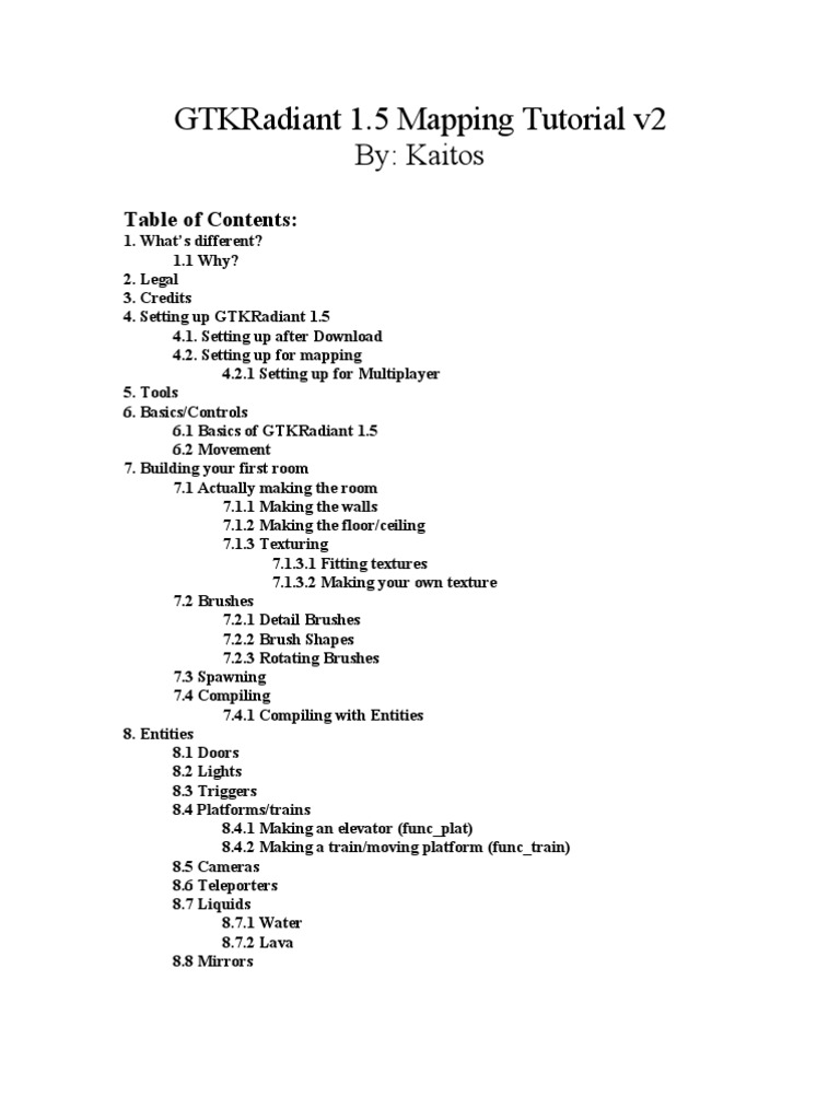 GTKRadiant Tutorial v2 | PDF | Texture Mapping | Mirror