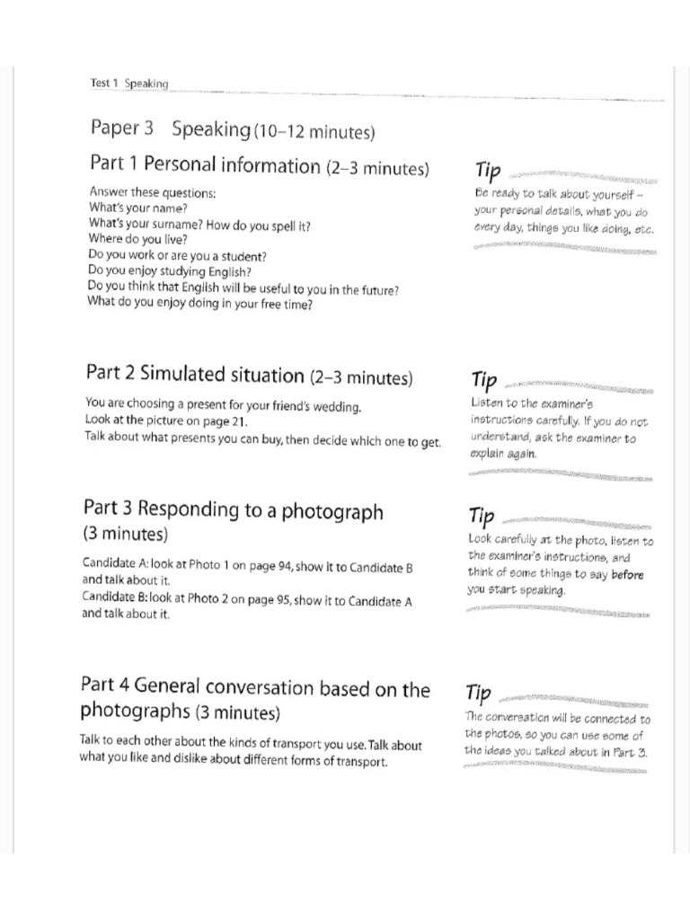 Speaking Practice! | PDF