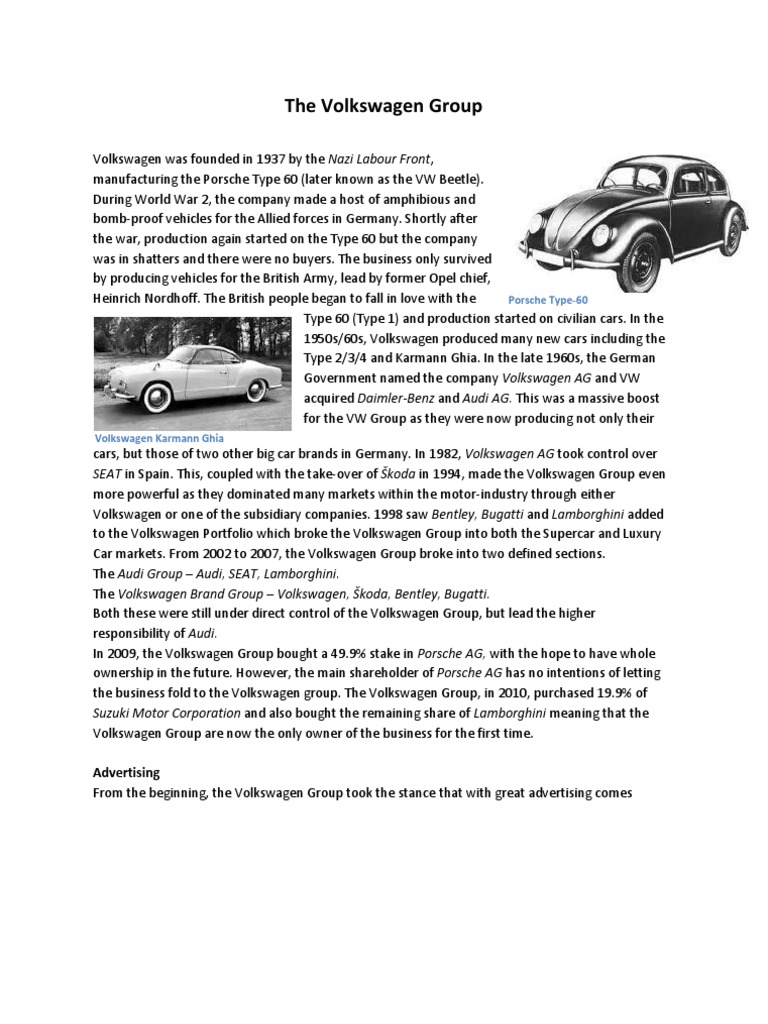 Volkswagen's Historic Evolution | PDF