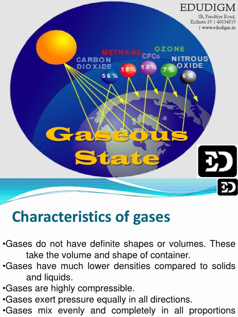 Gaseous State: - WWW - Edudigm.in | PDF | Gases | Pressure