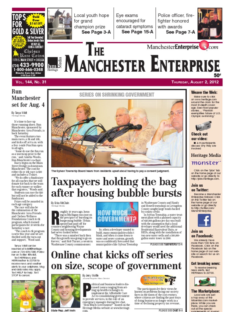 Manchester Enterprise Front Page August 2 | Download Free PDF ...