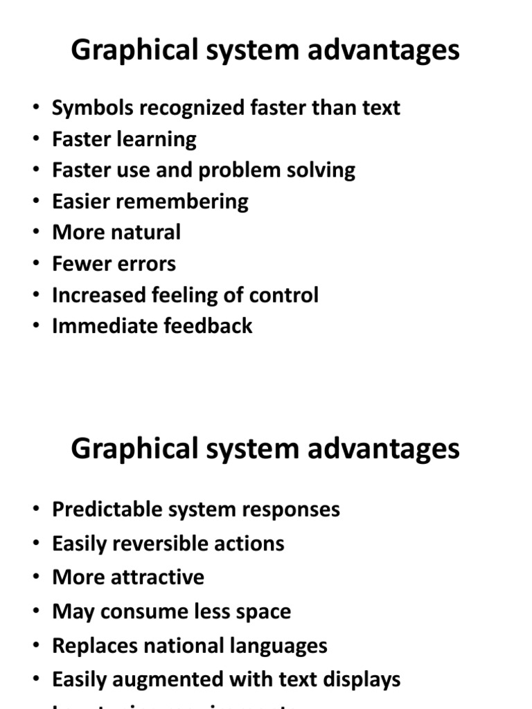 Uid-Graphical System Advatages | PDF | Graphical User Interfaces | Icon (Computing)