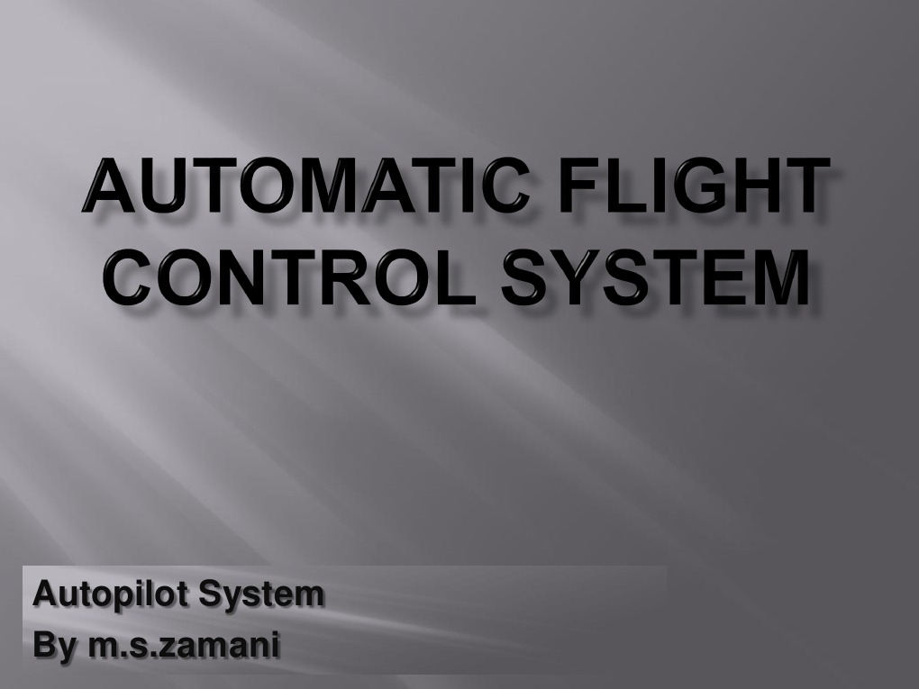 Automatic Flight Control | PDF | Aerospace | Aviation