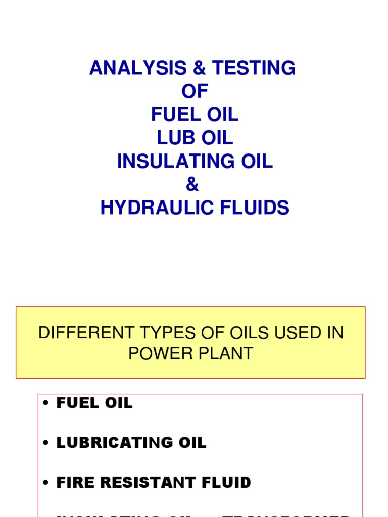 Complete Oil Analysis | PDF | Fuel Oil | Gases