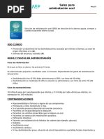Ficha Técnica Sueroral Casen | PDF | Diarrea | Medicamentos con receta