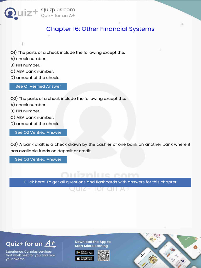 The Parts of A Check Include The Following Except The | PDF | Witness ...