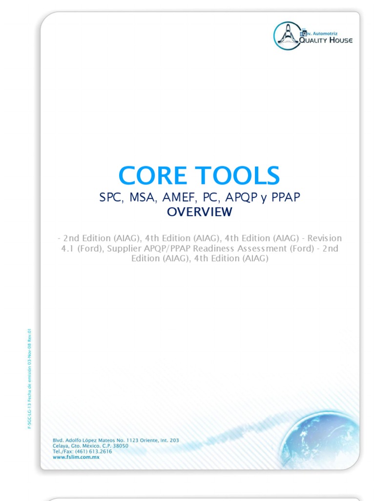 Core Tools | PDF | Calidad (comercial) | Estadísticas